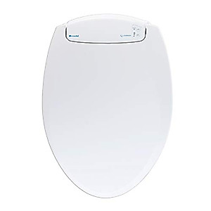 Brondell L60-EW LumaWarm Heated Toilet Seat with Night Light, Three Temperature Settings, Gentle Close Lid, Easy Installation, Built-in Controls, Elongated, White
