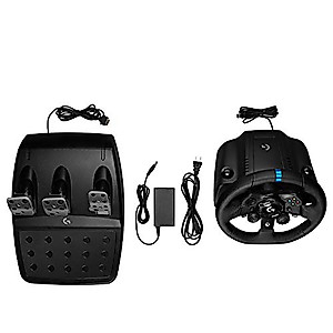 Logitech G923 Racing Wheel and Pedals for Xbox X|S, Xbox One and PC featuring TRUEFORCE up to 1000 Hz Force Feedback, Responsive Pedal, Dual Clutch Launch Control, and Genuine Leather Wheel Cover