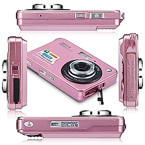 Digital Camera, AbergBest Mini Kids Digital Cameras for Teens with 8X Zoom HD 720P Compact Camera with LCD Screen for Students, Boys, Girls, Kids