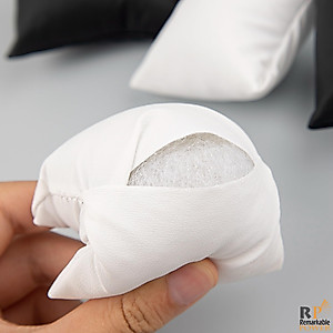 RP Remarkable Power, 10 Pack Black White Pu Leather Watch Pillows Jewelry Display Pillow Bracelet Cushion Bangle Display Pillows for Jewelry Display Gift Box
