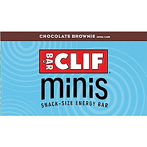 CLIF BAR Minis - Chocolate Brownie Flavor - Made with Organic Oats - 4g Protein - Non-GMO - Plant Based - Snack-Size Energy Bars - 0.99 oz. (20 Pack) - CASE