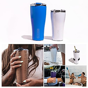 BrüMate Nav XL 32oz 100% Leak Proof Insulated Travel Tumbler with Magnetic BevLock™ Lid - Double Wall Cup-Holder Friendly Stainless Steel Mug (Neon Pink)