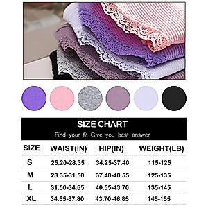 FINETOO Adjustable G String Thongs for Women Cotton Underwear Low Rise T-back Sexy Tangas Lace Trim Breathable 6 Pack S-XL