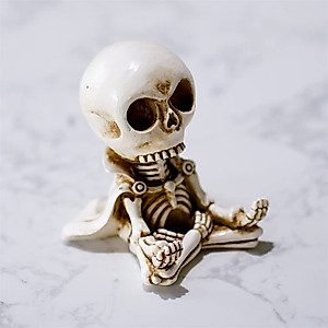 Cute Medidating Skull Dashboard Phone Holder for Car, Car Phone Mount, Skull Car Interior Accessories, Home Office Gothic Halloween Decorations