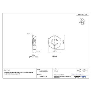 ASME B18.6.3 Zinc Plated Steel Machine Screw Hex Nut, #4-40 Thread Size, 3/32" Width Across Flats, 1/4" Thick (Pack of 100)