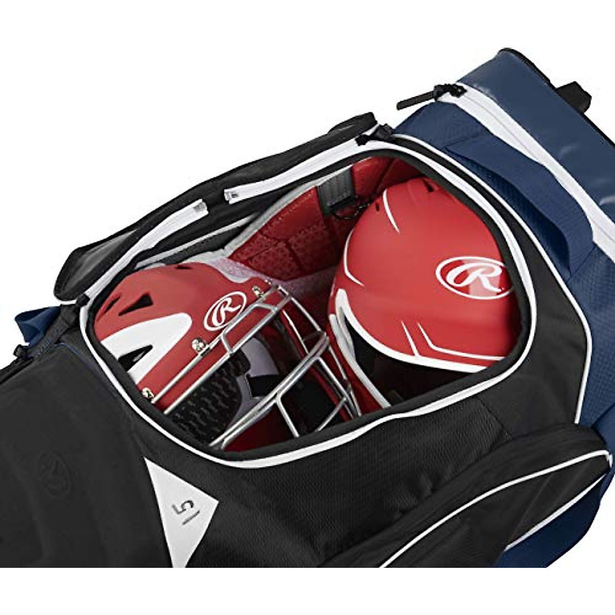 Rawlings | R1502 Wheeled Catcher's Bag | Baseball/Softball | Navy
