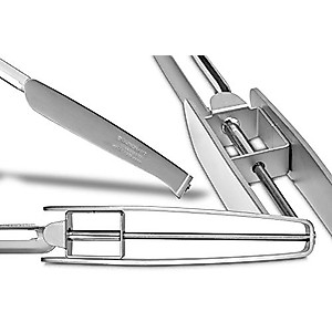 Seki Japan Long Vegetable Peeler, stainless steel blade with plasctic safety cover