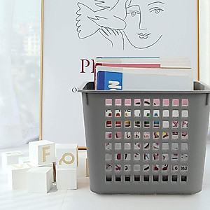 Rinboat Deep Plastic Storage Basket, 6 Packs