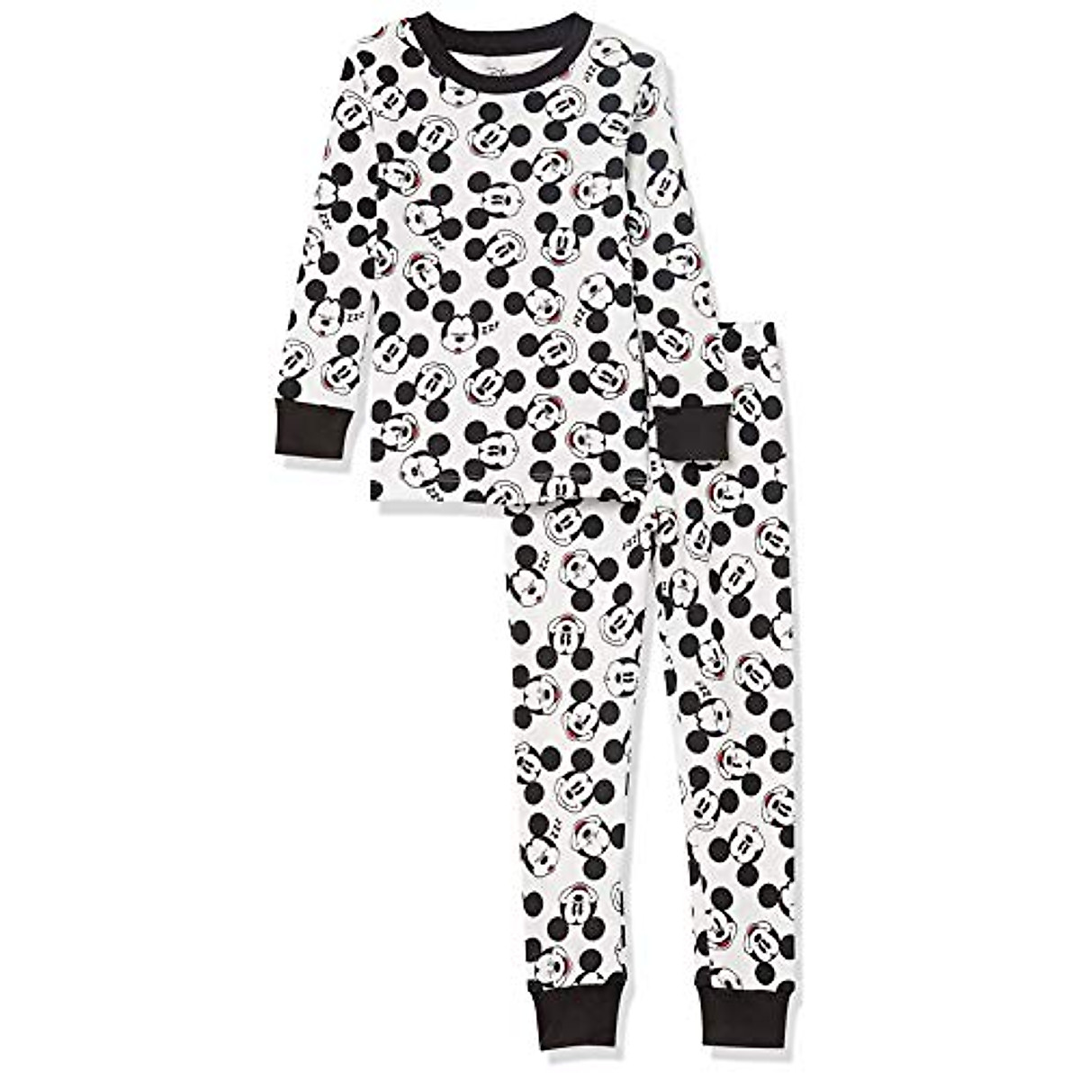 Amazon Essentials Disney | Marvel | Star Wars Boys' Snug-Fit Cotton Pajama Sleepwear Sets, Mickey Vibes, 5