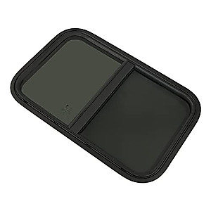 Vertical Sliding Black RV Window for Teardrop, Cargo, Horse Trailer, Marine Camper Window Replacement,15" Wide x 24" Tall