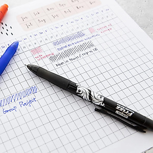 BAZIC Frizz Erasable Gel Pen 0.7mm Black Color, Retractable Clicker Fine Point Inks Pens for Gift Office School, 144-Packs