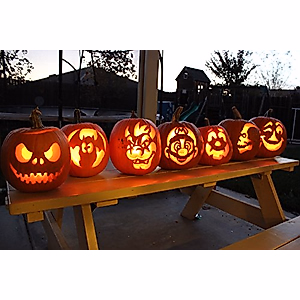 Keyfit Tools PROFESSIONAL Pumpkin Carving Knife Adult Use Only Extra Sharp Heat Treated Blue Steel Blade Halloween Jack O' Lantern Gourd Fruit Carver Knife