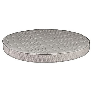 Dream Solutions USA Round Foam Mattress (84" Diameter) with Quilted Cover 8" Height - High Density Premium Foam - Longlasting (7-10 Yrs) Polyurethane Upholstery Foam - Round Bed Mattress