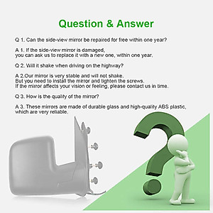 SCITOO Passenger Side Mirror Side View Mirror Compatible with 2003-2013 For Ford E-150/E-250 2004-2013 For Ford E-350 Super Duty 2004-2013 For Ford E-450 Super Duty FO1321254