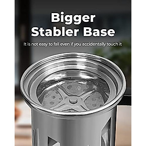 Ahoo French Press Coffee Maker,Large 34 Oz Manual Coffee & Tea Press,Stainless Steel Housing,304 Stainless Steel Filtration System,Cold Brew Heat Resistant Borosilicate Glass for Camping Travel