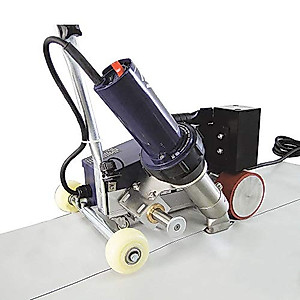 Weldy 220V RW3400 Automatic Hot Air Welder for Welding Roofing TPO PVC Membrane, 40mm Overlap Nozzle Hot Air Welder with Free 1600W Professional Hot Air Gun Tool
