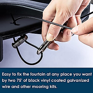 HQUA-FS01 110V, 1/2HP, OD(φ) 32” Large Pond Floating Fountain with 13000 GPH Fountain Pump, 100’ Power Cord, Classic Crown Spray Pattern 33'x12'