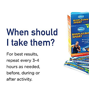 Electrolyte Powder Bioplasma Sport Cell Salts by Hyland's, Natural Relief of Fatigue, Pain and Swelling, 12 Count