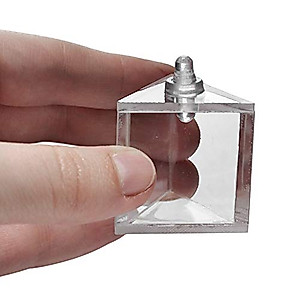 Hollow Acrylic Prism & Stopper, 1.5 Inch - Great for Studying Snell's Law of Refraction - Eisco Labs