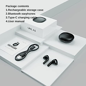 NIXGIR UNL A1 True Wireless Earbuds, Bluetooth 5.3 Headphones with ENC Microphone, HiFi Stereo Sound, 18H Playtime, IPX4 Waterproof