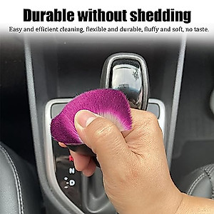 Pincuttee Car Interior Cleaning Tool,Car Detailing Brush,Soft Hair Removal Brush,Car Cleaning Brushes Duster,Universal Car Brush Tool for Dust Clean(Purple,1PC)