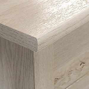 Sauder Edge Water L-Desk, L: 59.06" x W: 58.74" x H: 29.57", Chalked Chestnut finish