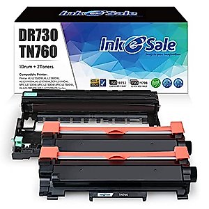 INK E-SALE Compatible Toner Cartridge and Drum Set Replacement for Brother TN760 TN730 DR730 (2 Toner + 1 Drum) for HL 2325DW L2350DW L2370DW L2390DW DCP-L2550DW MFC L2710DW L2717DW L2750DW