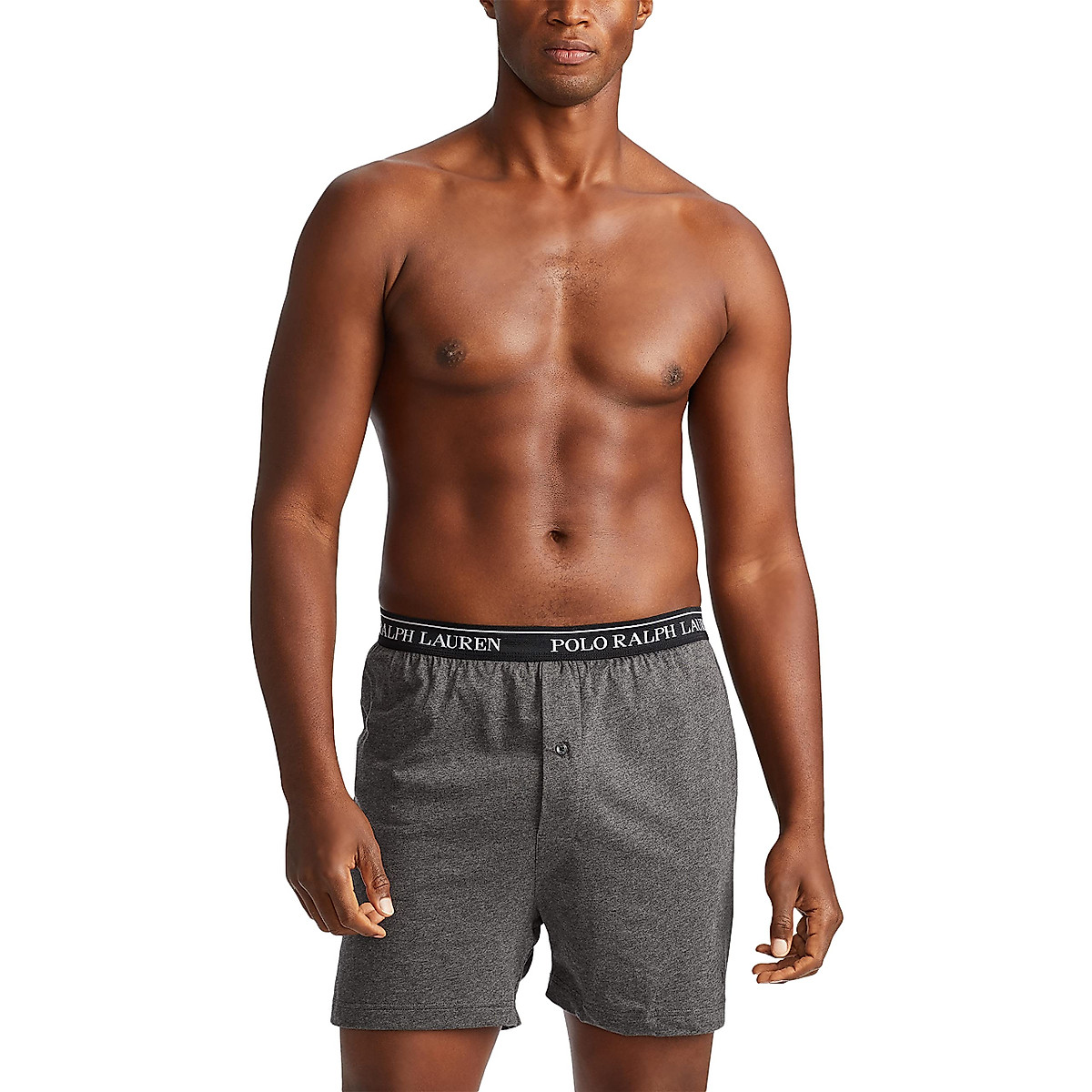 POLO RALPH LAUREN Classic Fit w/Wicking 3-Pack Knit Boxers Andover Heather/Madison Heather/Black SM