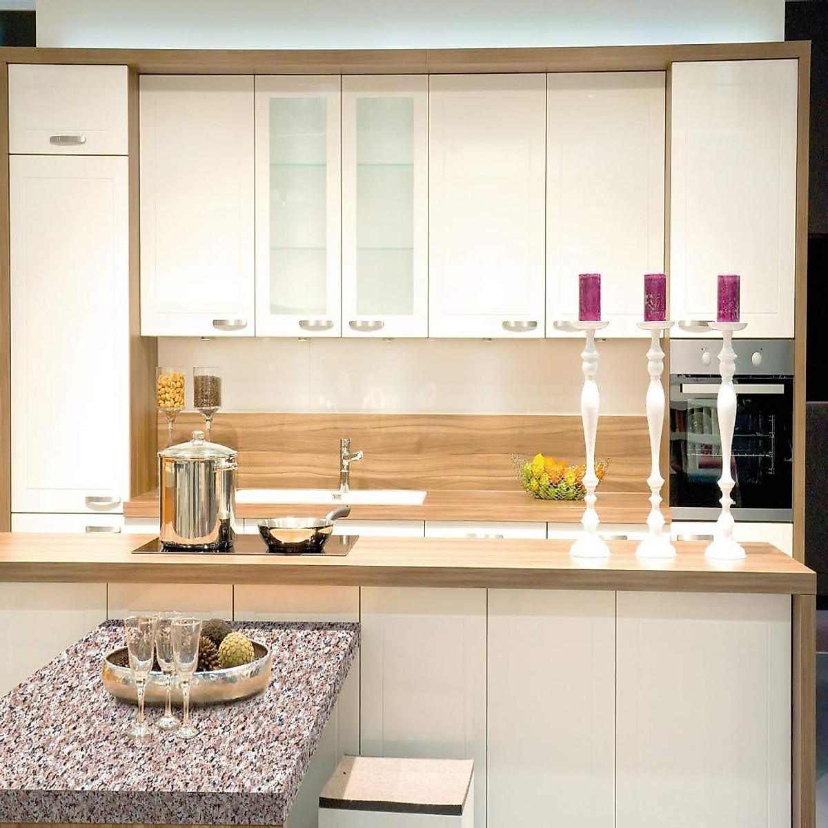 d-c-fix 346-0181-4PK Decorative Self-Adhesive Film, Brown Granite, 17" x 78" Roll, 4-Pack