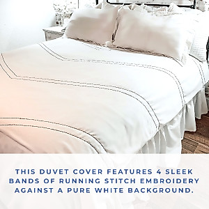 Kotton Culture 600 Thread Count 100% Egyptian Cotton 11 Piece Duvet Cover Set - Breathable All Season Comforter Cover with Zipper Closure & Corner Ties Sateen Weave (White, Oversized King)