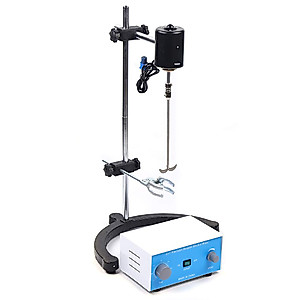 Electric Overhead Stirrer Mixer Drum Lab Mixer 3000RPM Stainless Steel Industrial Liquid Blender for Lab Industry 110V (100W)