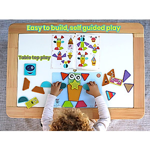 ButterflyEdufields 100+ Magnetic Puzzles for Kids 3 4 5 Years Old | Mix & Match Fun Shapes & Emoticons 100+ Play Challenges | Creative Birthday Gift for Kids