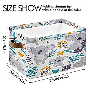 xigua Cute Koala Bears Storage Bin for Toy Storage Basket Dirty Clothes Sundries Office Home Closet Organizer Shelf Cube Box Waterproof Laundry Basket