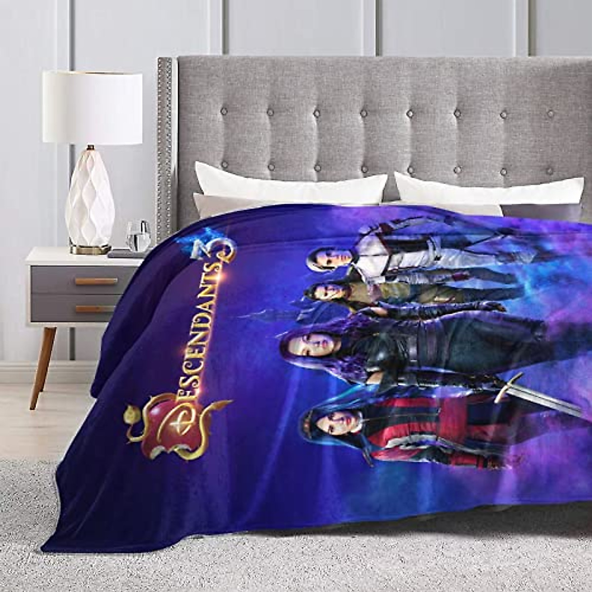 NoogYent Retro Flannel Fleece Blanket Super Soft, Comfortable and Warm, Lightweight Blanket Household Micro-Fleece Blanket, 10842, 60Inx50In