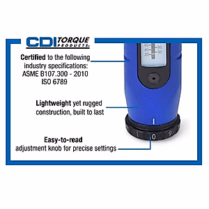 CDI Torque 401SM Micro Adjustable Torque Screwdriver, Torque Range 5 to 40-Inch Pounds, 1/4-Inch