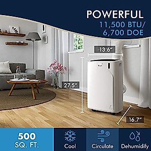 DeLonghi PACEM370 WH Pinguino Portable Air Conditioner, White