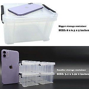 Mini Storage Bins with Lids, Bead Organizer Boxes, Plastic Craft Storage Containers - 9 Boxes