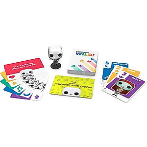 King NBX Exclusive Nightmare Before Christmas Jack Figure Character Bundled with Halloweentown Black Light Santa Skellington + Something Wild Card Game + 3D Icon Hanger Master of Fright 3 Items