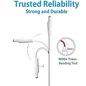 6V Baby Swing Power Cord AC Adapter Compatible for Fisher Price Ingenuity Cradle Swing, Boutique, SmartSize 2-in-1, Rainforest Cradle, Butterfly Ocean Wonders Swing Charger Supply Cable 6.6FT white