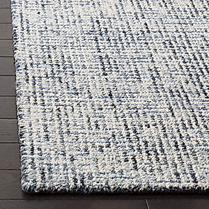 SAFAVIEH Abstract Collection 8' x 10' Blue / Charcoal ABT468B Handmade Premium Wool Area Rug