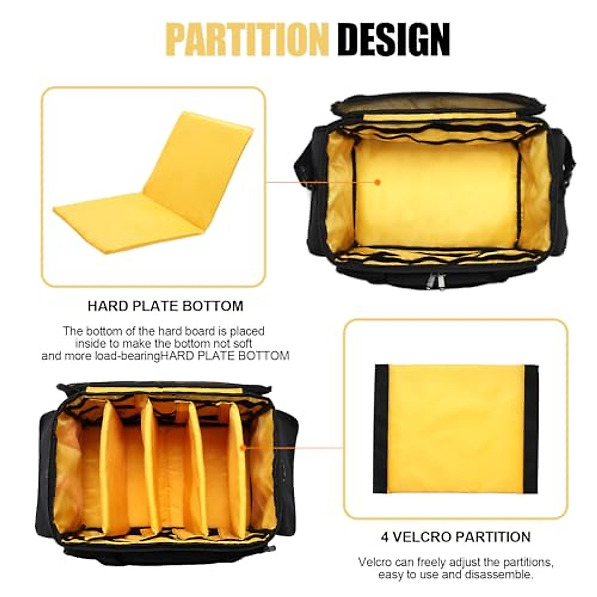 LEFOR·Z Large DJ Equipment Gig Bag Cable File Organizer Bag with Detachable Dividers and Padded Bottom,Travel Music Bag for Professional DJ Gear,Sound Equipment, Musical Instrument and Accessories