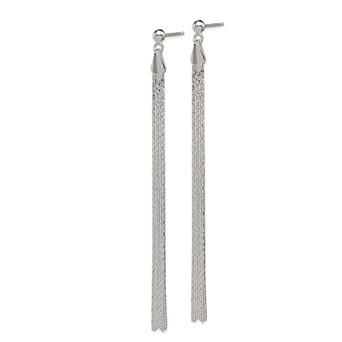925 Sterling Silver Long Linear Post Drop Dangle Line Bar Stud Earrings