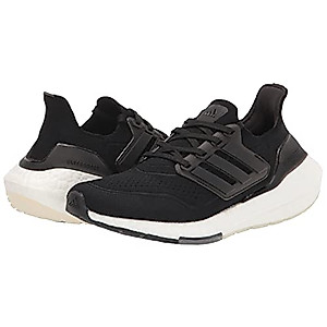 adidas Women's Ultraboost 21 Running Shoe, Black/Black/Grey, 7