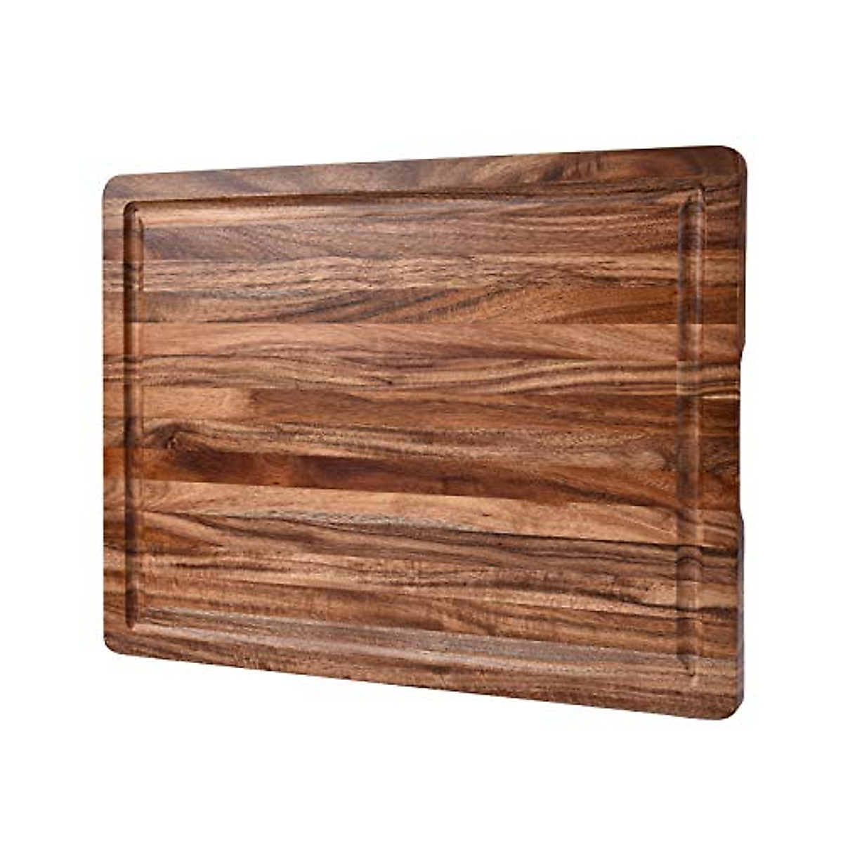 Acacia Wood Cutting Board with Juice Grooves(16" x 12")- Wooden Chopping Board for Meat, Vegetables, Fruit & Cheese