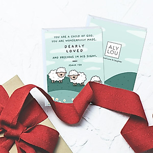 Easter Card, Baptism Card, Religious Bible Quote Prayer, Christian First Communion, Christening Baby Shower, Confirmation (You Are a Child of God, You are Wonderfully Made, Dearly Loved)