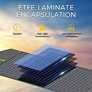 LIPOWER 100W Portable Solar Panel 18V, Foldable Solar Charger for Jackery/Anker/FlashFish/Bluetti/Goal Zero/Rockpals Power Station and with USB, Type-C PD Output