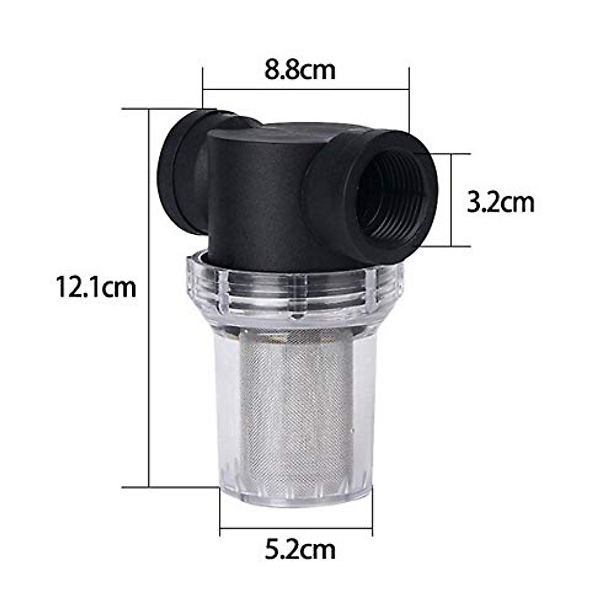 Denpetec 1Pcs Garden Pond 1 inch Inline Mesh Strainer Water Pump Filter Irrigation High Flow Pipeline Filter Garden Interface Strainer(Size:40 mesh)