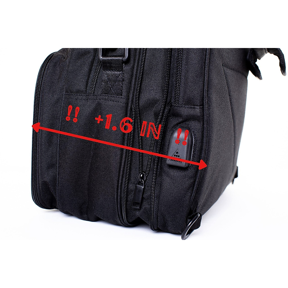 Versatex Black and White Checkered, Waterproof, Portable, Recharging, Charging port, Laptop Bag, Backpack with adjustable straps, expandable compartment, comfortable, strap sleeve