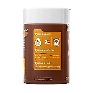 OLLY Plant Powered Protein, 18g Plant Protein, Protein Powder, Vegan, Gluten Free, Non GMO, Chocolate, 12 Day Supply - 14.8 Ounces