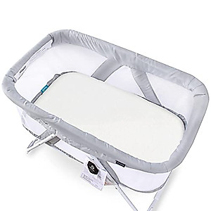 100% Cotton Bassinet Sheets Fit for AirClub Bassinet Bedside Sleeper and Newton Baby Bassinet & Bedside Sleeper, 2 Pack, Breathable and Soft Fitted Sheet for Baby, White